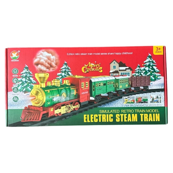 Gretex | Holiday | Electric Train Set With Smoke And Light Christmas ...